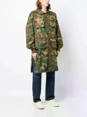 MOSTLY HEARD RARELY SEEN Camouflage Paint Splatter Long Coat