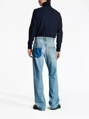 Balmain Contrast Pocket Wide-leg Jeans