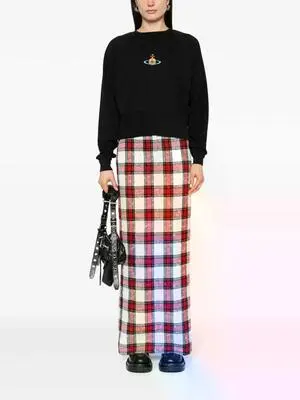 VIVIENNE WESTWOOD Orb Logo Embroidery Cotton Sweatshirt - Black