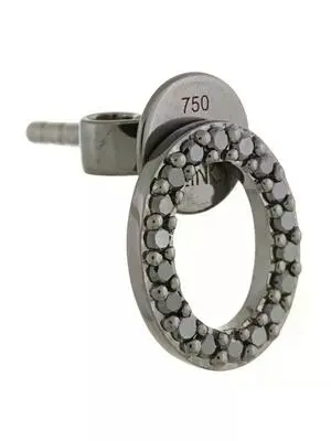 ALINKA 18kt White Gold Cloud Diamond Stud Earring - Black