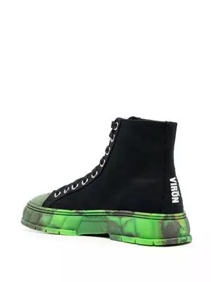 VIRON Camouflage-print Sole Lace-up Sneakers - Black