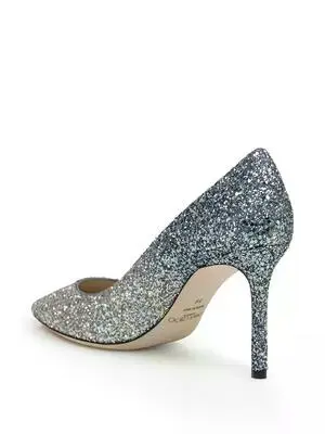 JIMMY CHOO Romy Glitter-effect Pumps - Silver