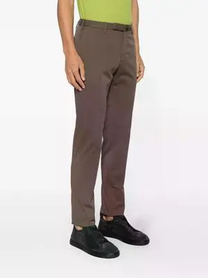 Incotex Mid-rise Tapered Leg Chino Trousers - Brown