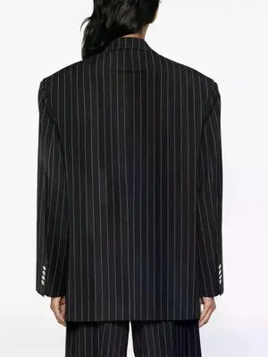 Attico Glen Pinstripe Single-breasted Blazer