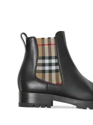 Burberry Chelsea Check-panel Boots