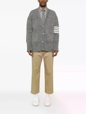 Thom Browne 4-bar Mélange Wool Cardigan