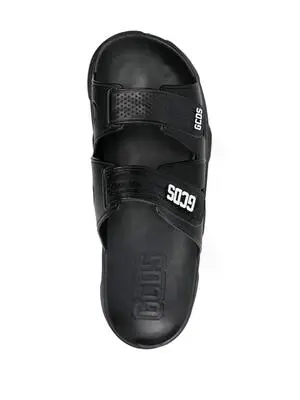 Gcds Logo Detail Open Toe Sliders