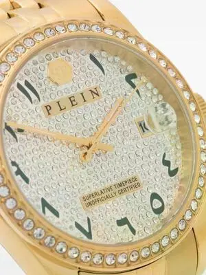Philipp Plein Date Superlative 38mm Watch With Crystal Embellishments