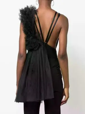 Alchemy Fashions Ruffled Detail V-neck Bodysuit
