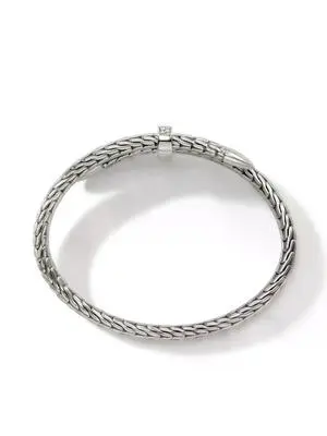 John Hardy Sterling Spear Flex Diamond Cuff Bracelet