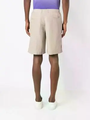 Armani Exchange Straight-leg Linen Bermuda Shorts