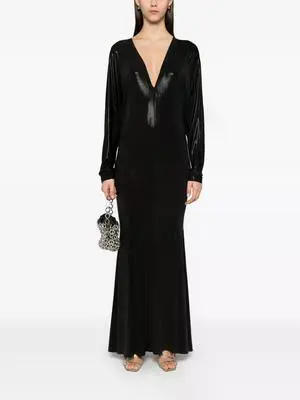 Norma Kamali V-neck Fishtail Gown