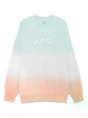 A.p.c. X Asics Tie-dye Logo Sweatshirt - Green