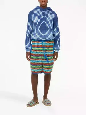 Alanui Over The Rainbow" Crochet Knit Shorts