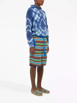 Alanui Over The Rainbow" Crochet Knit Shorts