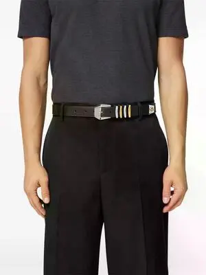 Versace Medusa Motif Leather Belt