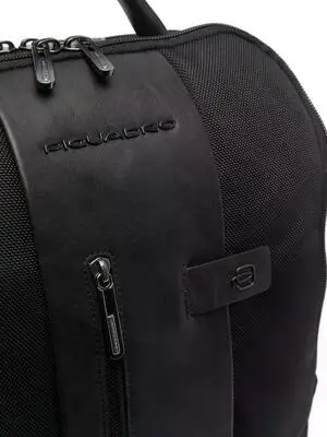PIQUADRO Logo-patch Backpack - Black