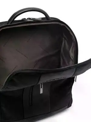 PIQUADRO Logo-patch Backpack - Black