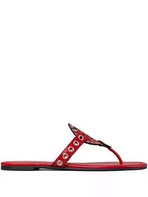 Tory Burch Miller Flip Flops - Red