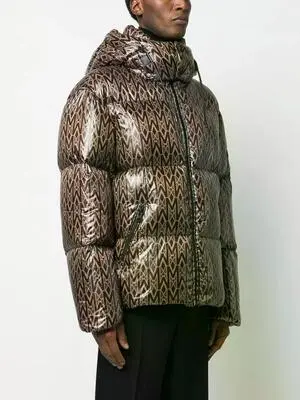 Mackage Kent Monogram-print Padded Coat - Brown