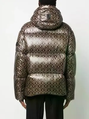 Mackage Kent Monogram-print Padded Coat - Brown