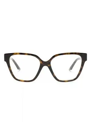 Versace Greca Square-frame Glasses - Brown