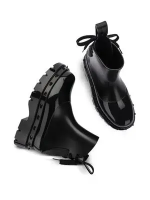 Melissa Spike Platform Combat Boots - Black