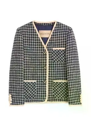 Valentino Garavani Bouclé Blazer - Blue