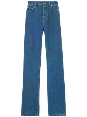 Burberry High-waisted Straight-leg Cotton Jeans