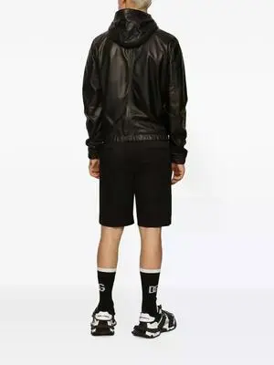 Dolce & Gabbana Hooded Leather Jacket