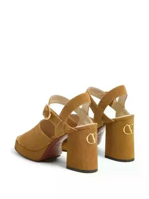 Valentino Garavani Platform Block Heel Sandals - Neutrals