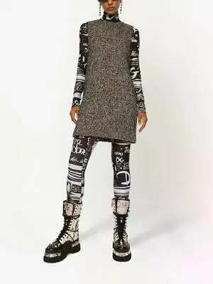 Dolce & Gabbana A-line Tweed Minidress