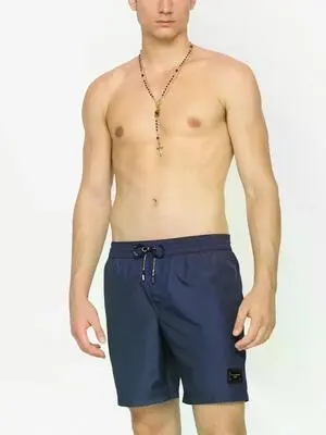 Dolce & Gabbana Logo-tag Swim Shorts - Blue