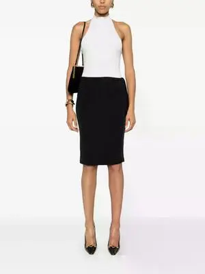Saint Laurent Wrap Midi Pencil Skirt