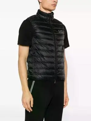 EA7 Logo-print Padded Gilet