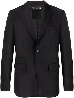 Philipp Plein Crystal Skull Single-breasted Blazer