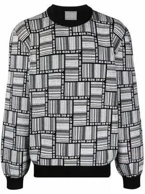 VTMNTS Crew Neck Barcode Pattern Jumper