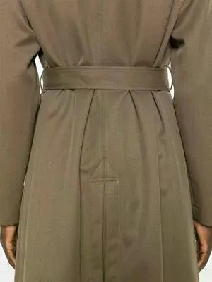 LARDINI Brooch Detail Coat - Brown