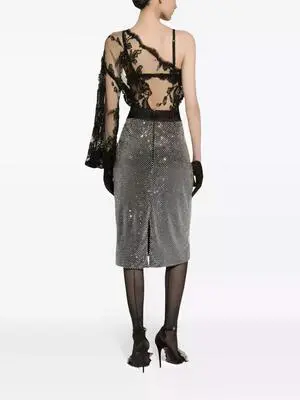 Dolce & Gabbana Crystal-embellished Knee-length Skirt