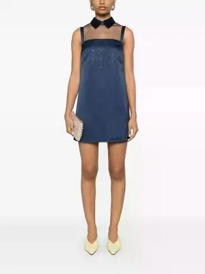 Elisabetta Franchi Rhinestone Embellished Mini Dress