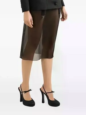Dolce & Gabbana Silk Chiffon Midi Skirt