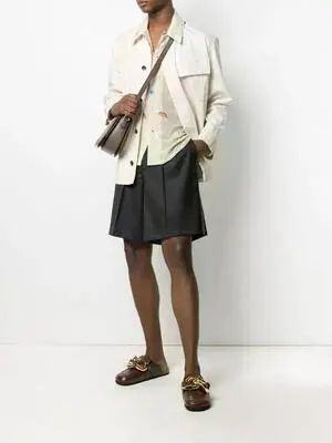 Valentino Garavani Knee-length Shorts With Stripe Detail