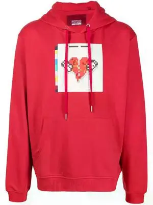 MOSTLY HEARD RARELY SEEN 8-BIT No More Heartbreaks Long-sleeve Hoodie - Red