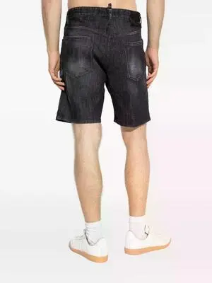 Dsquared2 Cotton Blend Denim Shorts - Black