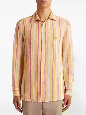 Etro Pegaso-embroidered Striped Shirt