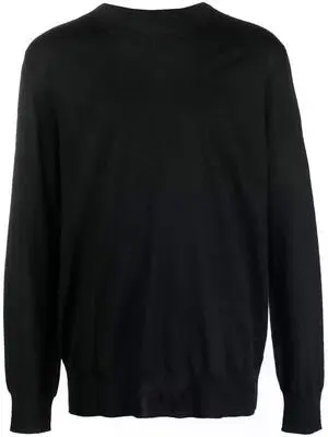 JIL SANDER Wool-knit Crew Neck Jumper - Black