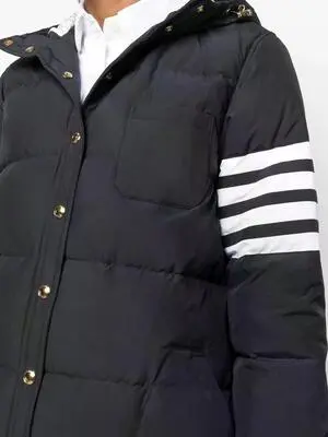 Thom Browne 4-bar Hooded Padded Coat - Blue