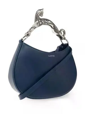 LANVIN Cat-handle Leather Tote Bag - Blue