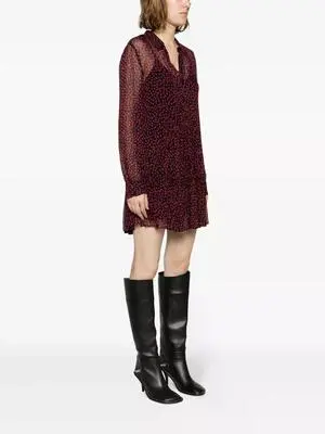 Zadig&Voltaire Razyel Crush-pattern Crepe Mini Dress