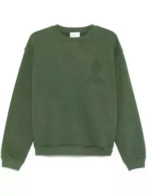 FRAME Embroidered Logo Crewneck Sweatshirt - Green